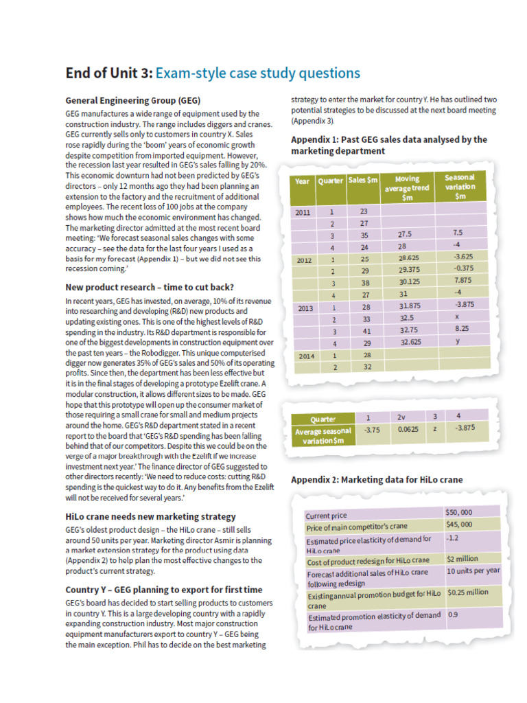 End of Unit 3 Exam | PDF