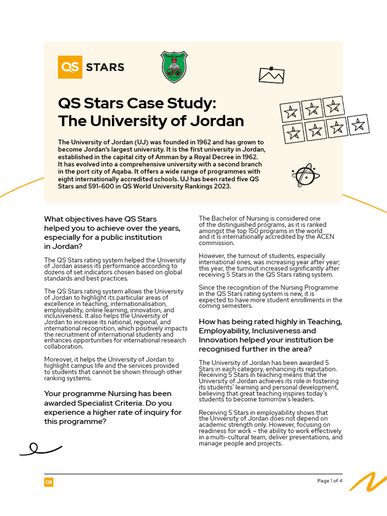 QS-Stars-Case-Study Jordan 23 5stars v2 | PDF | University | Jordan