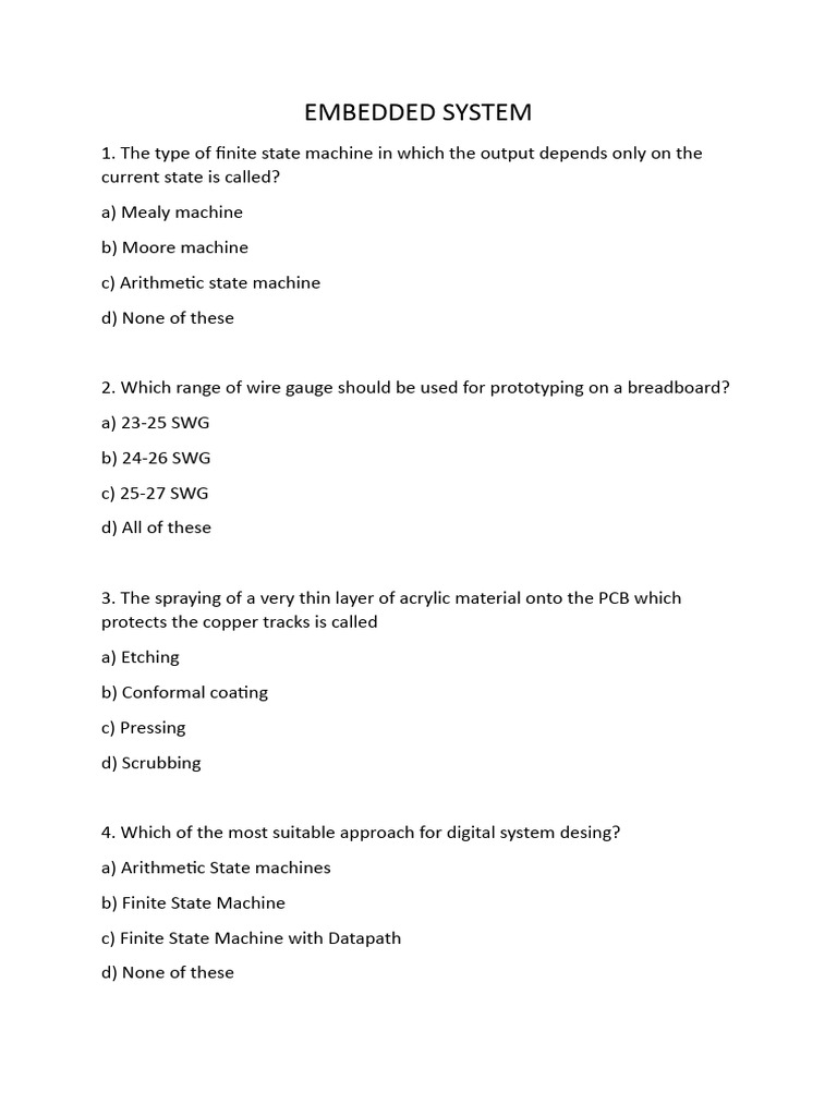 Embedded Quiz | PDF | Electromagnetism | Electronic Circuits