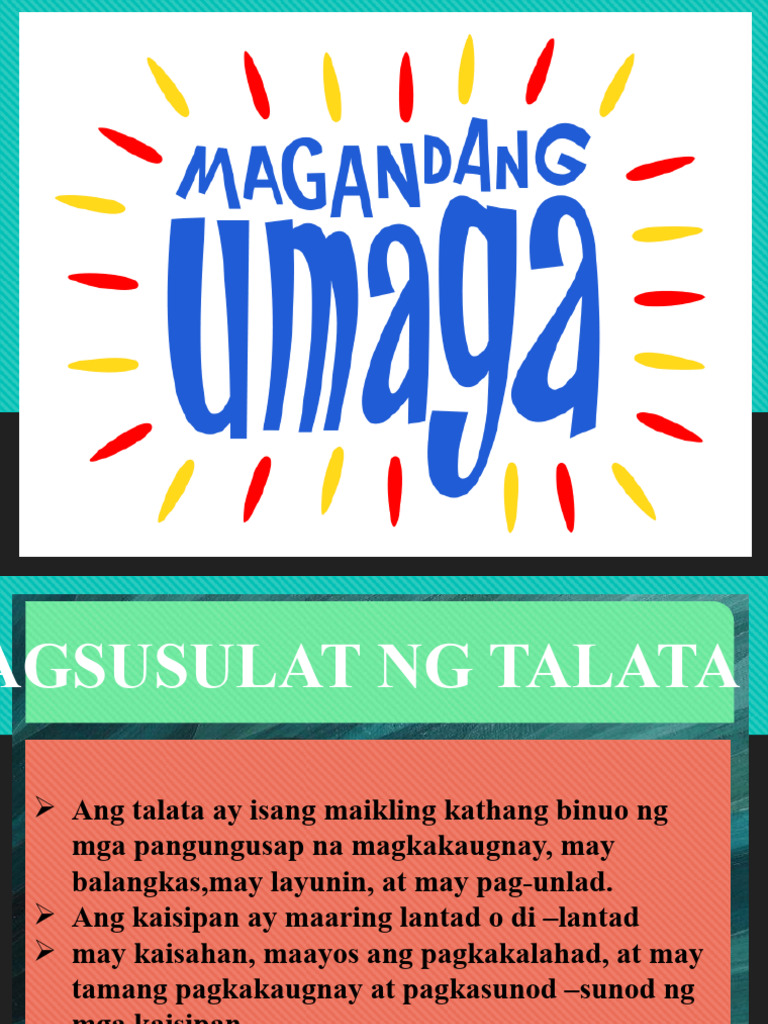 Ppt. Sept. 27 Day 2 Bahagi NG Talata | PDF