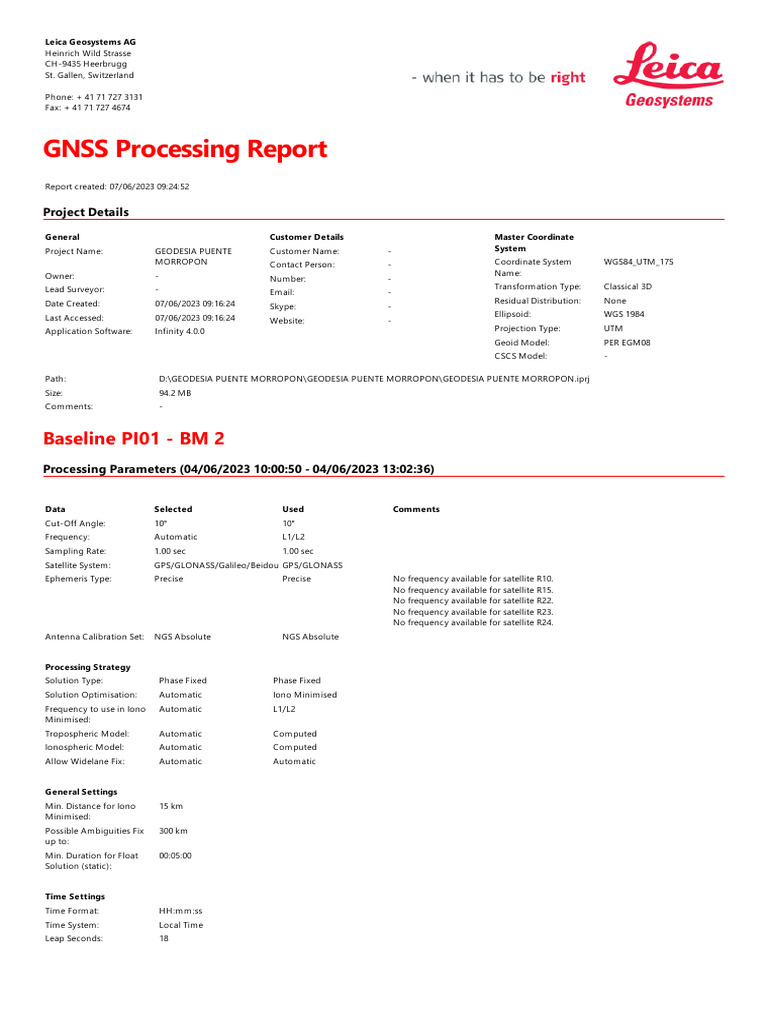 2.-BM 2 GNSS Processing Report | PDF | Global Positioning System | Wireless