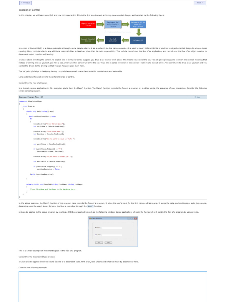 Inversion Of Control Pdf Class Computer Programming Object Computer Science 1703