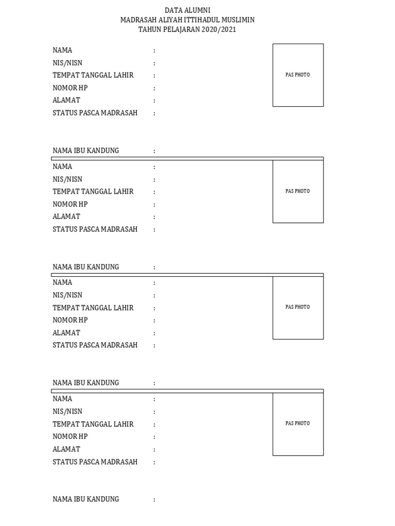 Data Alumni MA Ittihadul Muslimin 2020/2021 | PDF