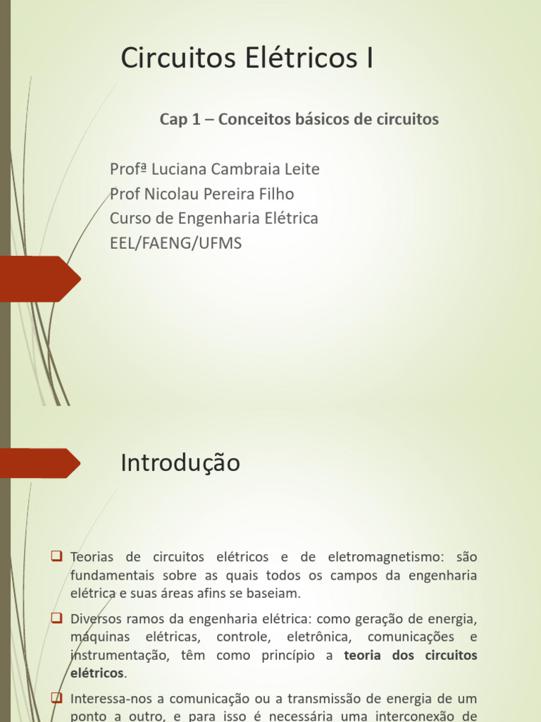 Medidas - Conceitos Basicos de Circuitos - 2023 | PDF | Energia elétrica | Rede elétrica