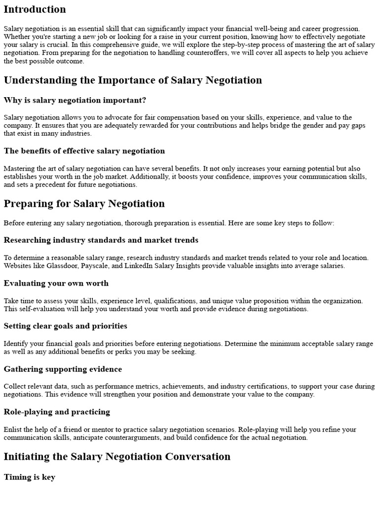 193616mastering The Art of Salary Negotiation: A Step-by-Step Guide ...