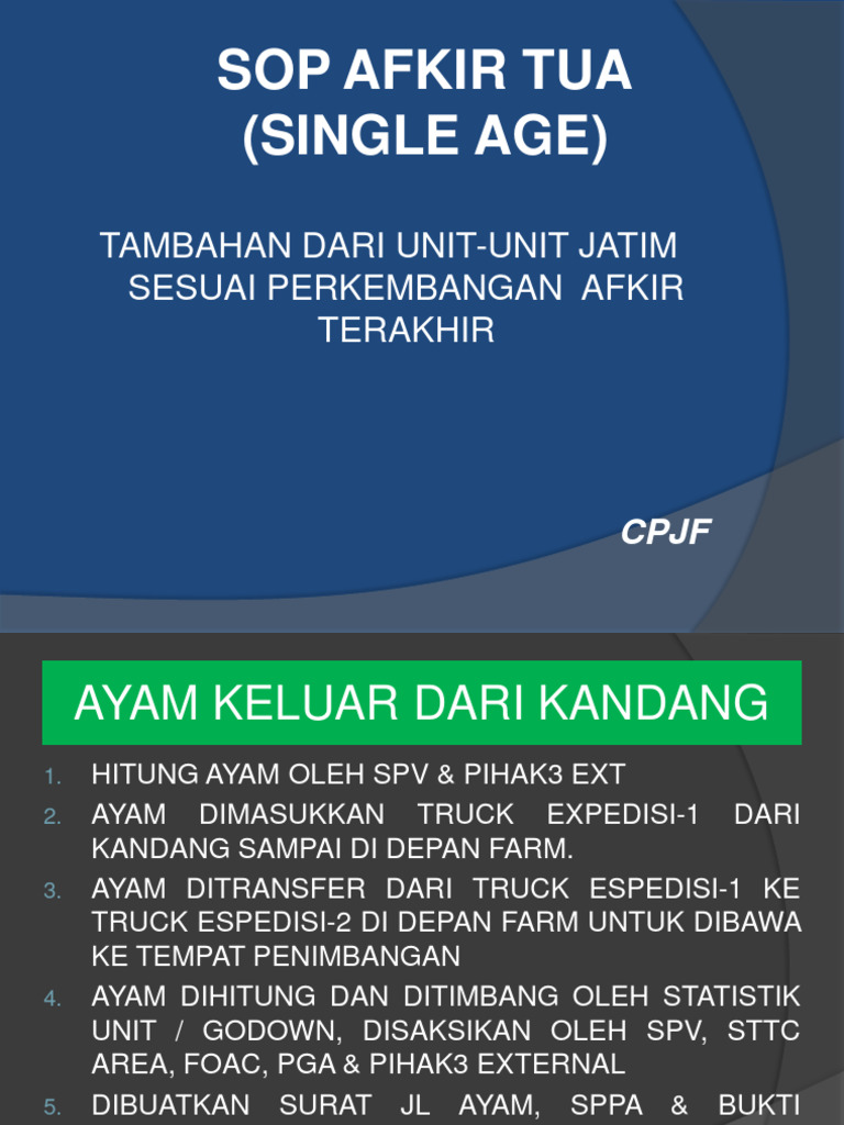 Sop Afkir Singel Age | PDF | Teknologi & Rekayasa