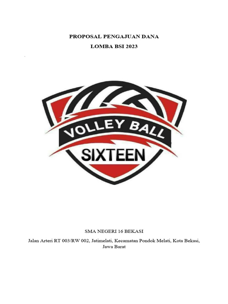 Proposal Dana Lomba Voli BSI 2023 | PDF