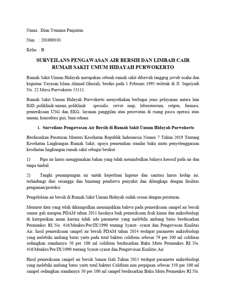 Dian Yemima Panjaitan-201000101 (Ringkasan Jurnal Lingkungan) | PDF | Kesehatan Holistik