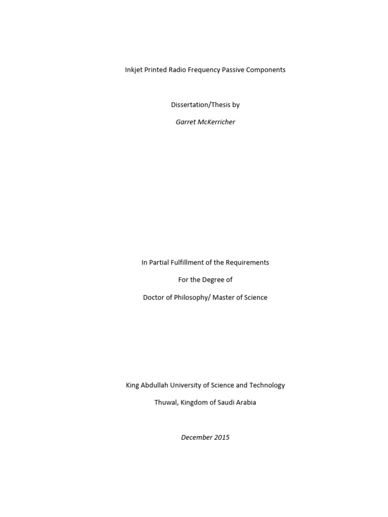 2 - Inkjet Printed Radio Frequency Passive Components | PDF | Capacitor ...