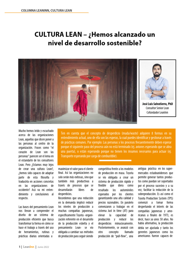 Cultura Lean | PDF | Lean Manufacturing | Business