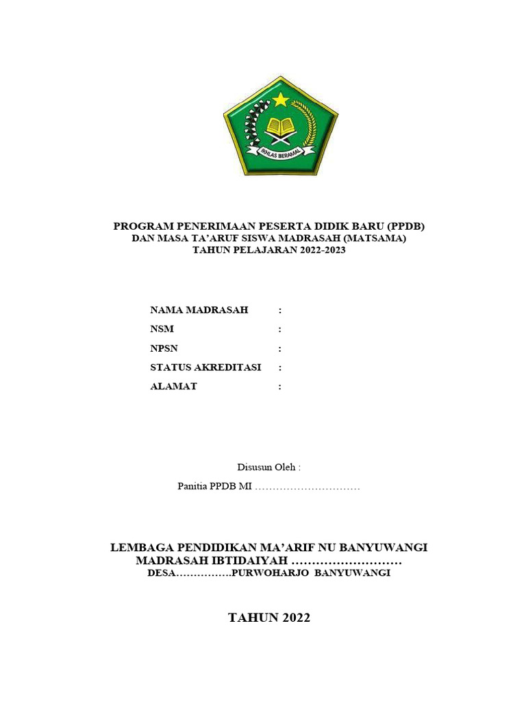 Proker PPDB Dan Matsama 2022 | PDF