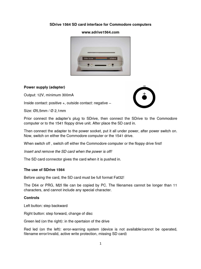 Silo - Tips - Sdrive 1564 SD Card Interface For Commodore Computers ...