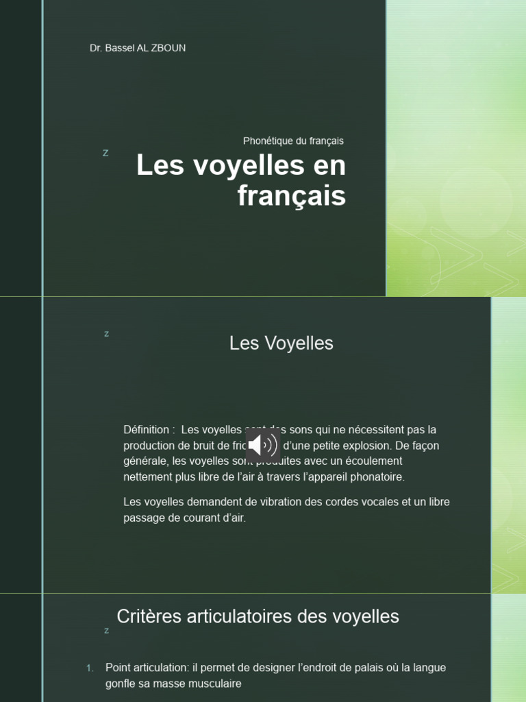 Les Voyelle 1 | PDF