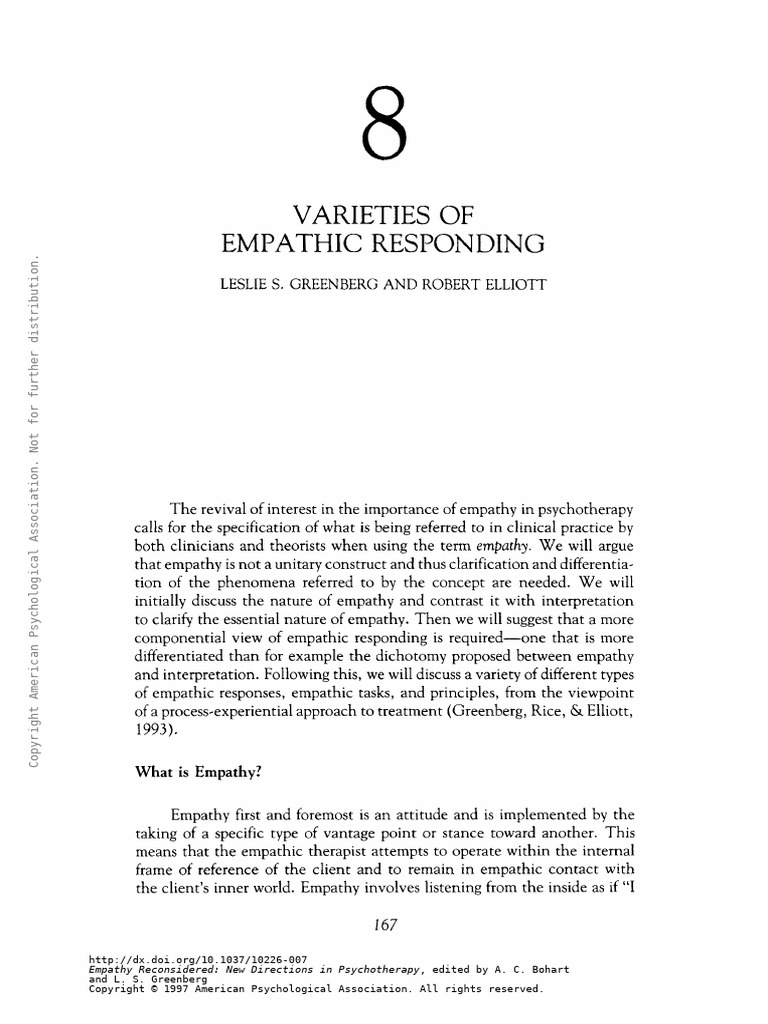 Varieties of Empathy | PDF | Empathy | Psychotherapy
