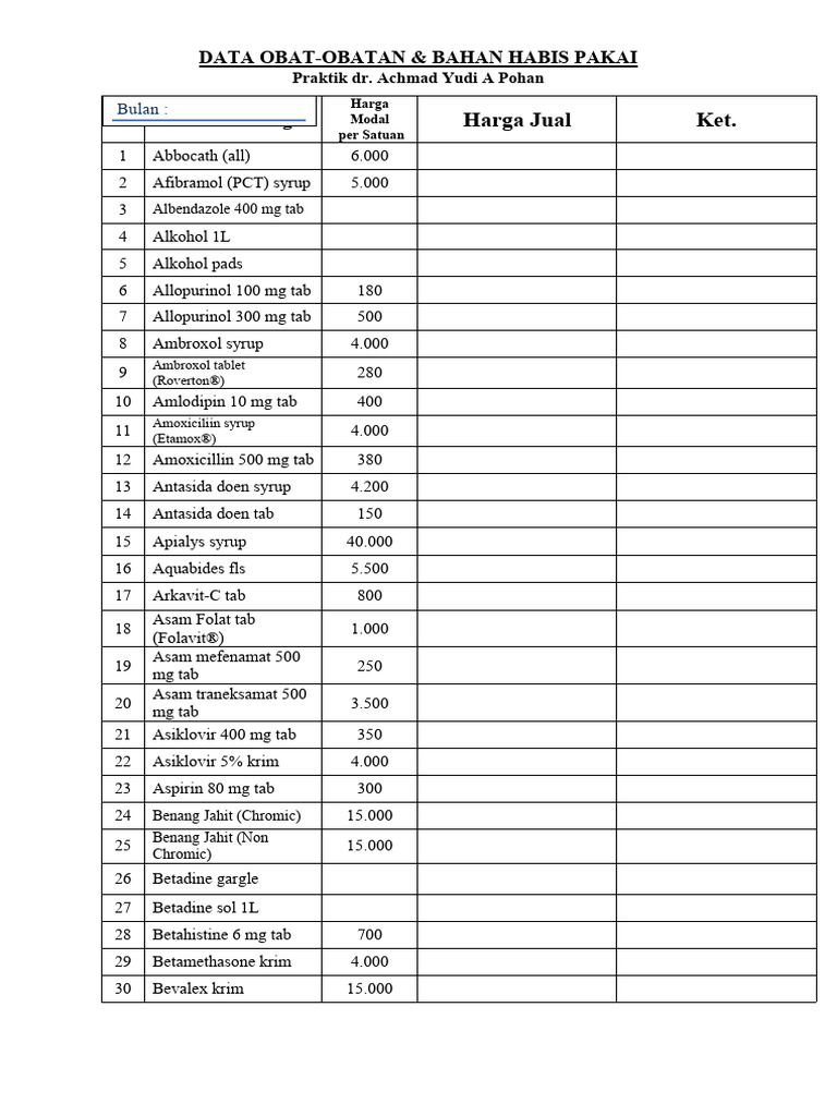 Data Obat 2 | Download Free PDF | Medical Treatments | Medicinal Chemistry