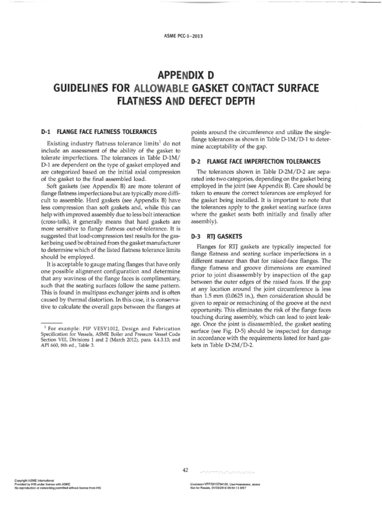 ASME PCC-1 Appendix D | PDF