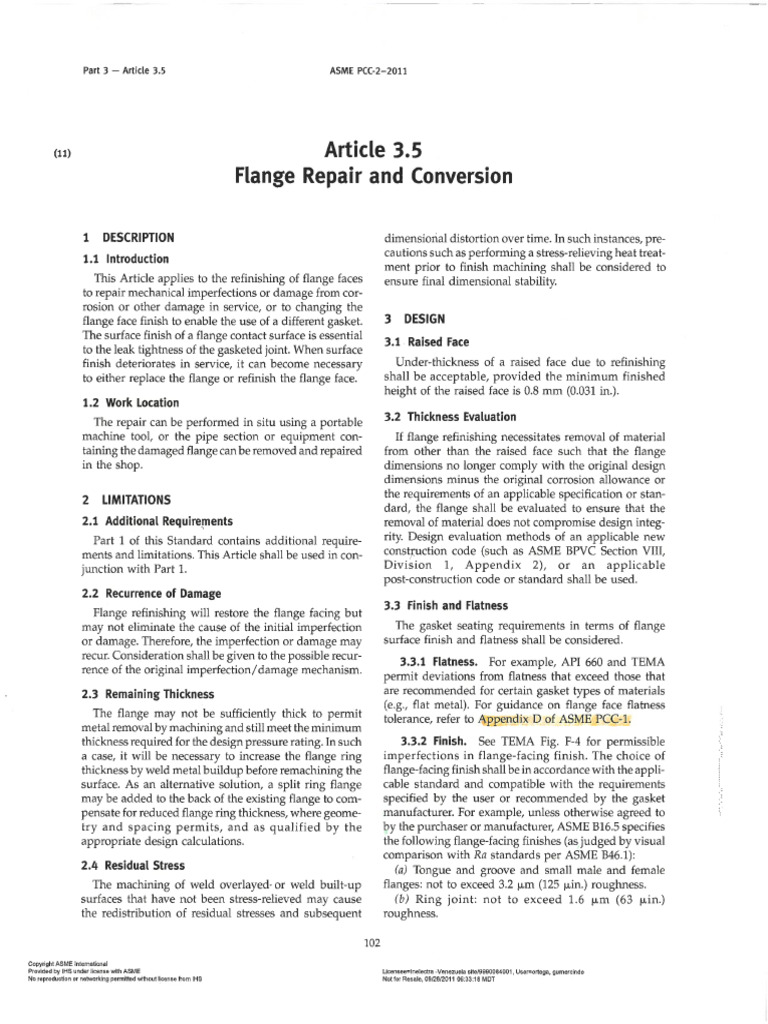 ASME PCC-2 Article 3.5 | PDF