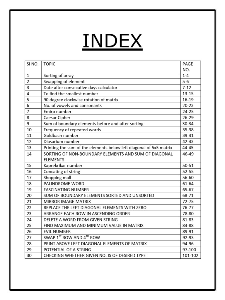Index File | PDF | Matrix (Mathematics) | Prime Number