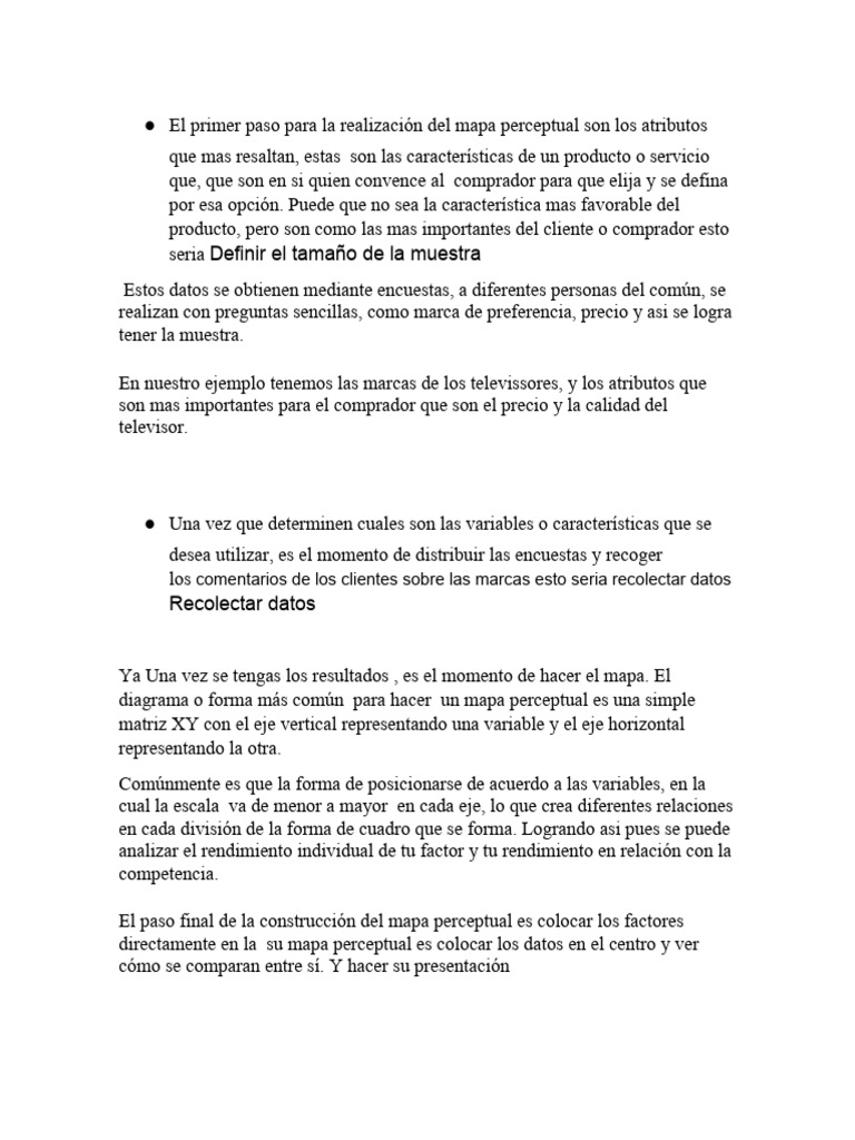 Mapa Perceptual | PDF | Metodología de encuesta | Business