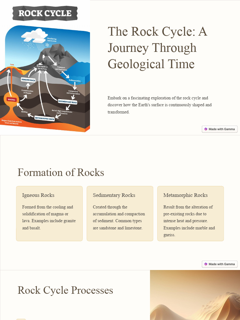 The Rock Cycle A Journey Through Geological Time | PDF | Rock (Geology ...