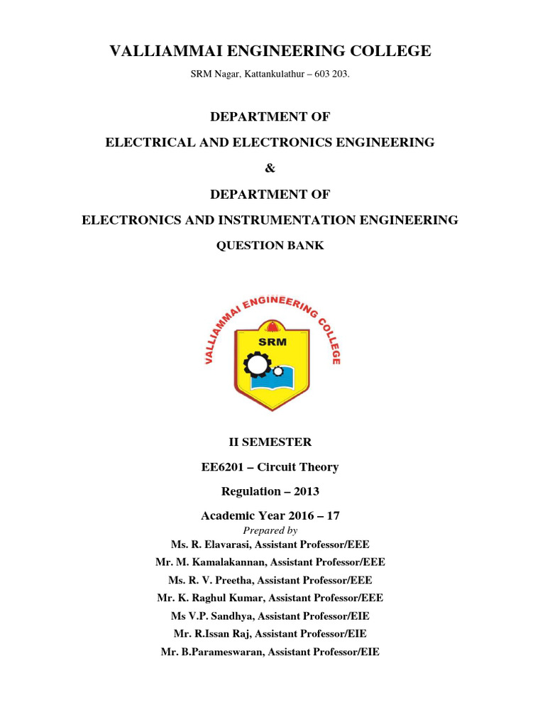 Circuit Theory | PDF | Electrical Network | Inductance