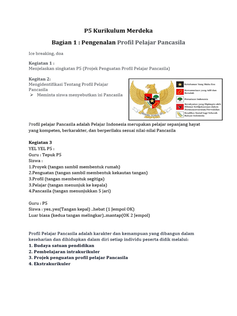 P5: Penguatan Profil Pelajar Pancasila | PDF