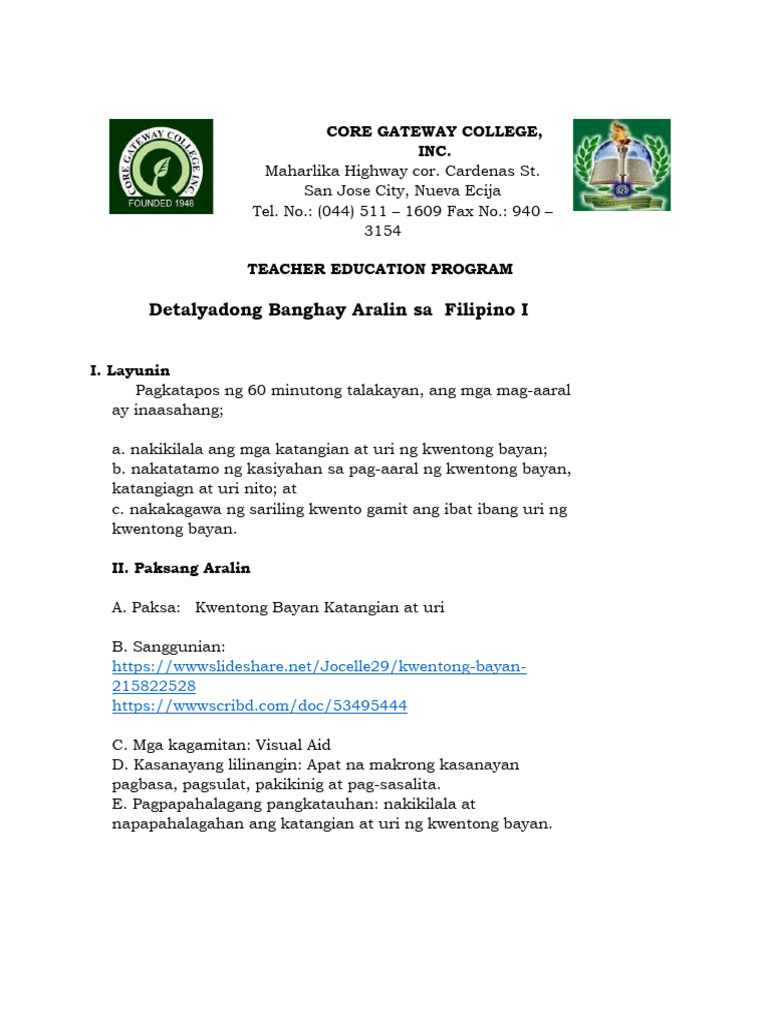 DLP in Filipino 3RD Year | PDF