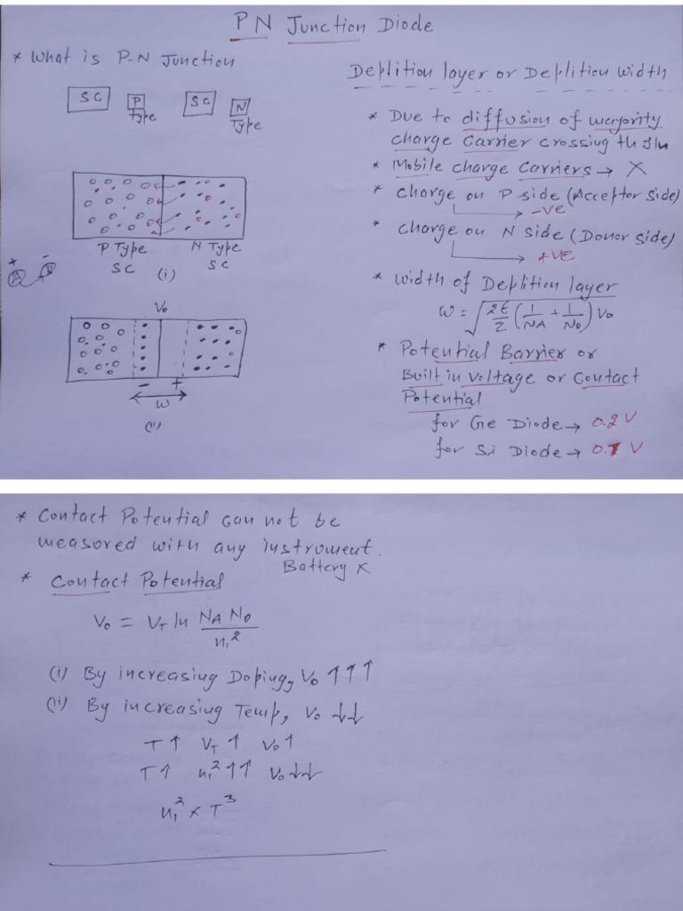 Lec-28 To 36 PN Junction Complete. EDC | PDF