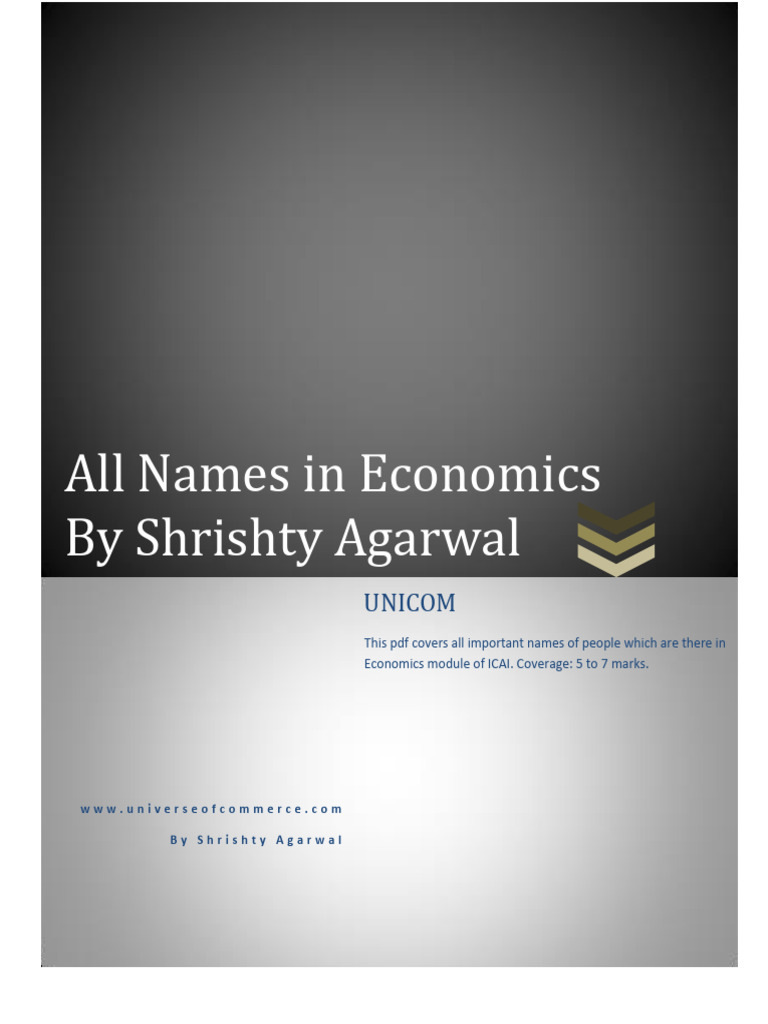 Eco Names | PDF | Economics | Business Cycle