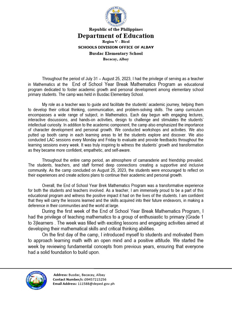 NLC Narrative in Math | PDF | Education Theory | Cognitive Science