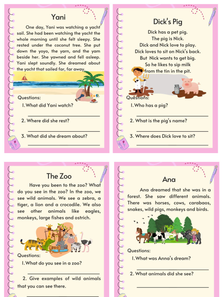 Reading Compre For Beginners | PDF