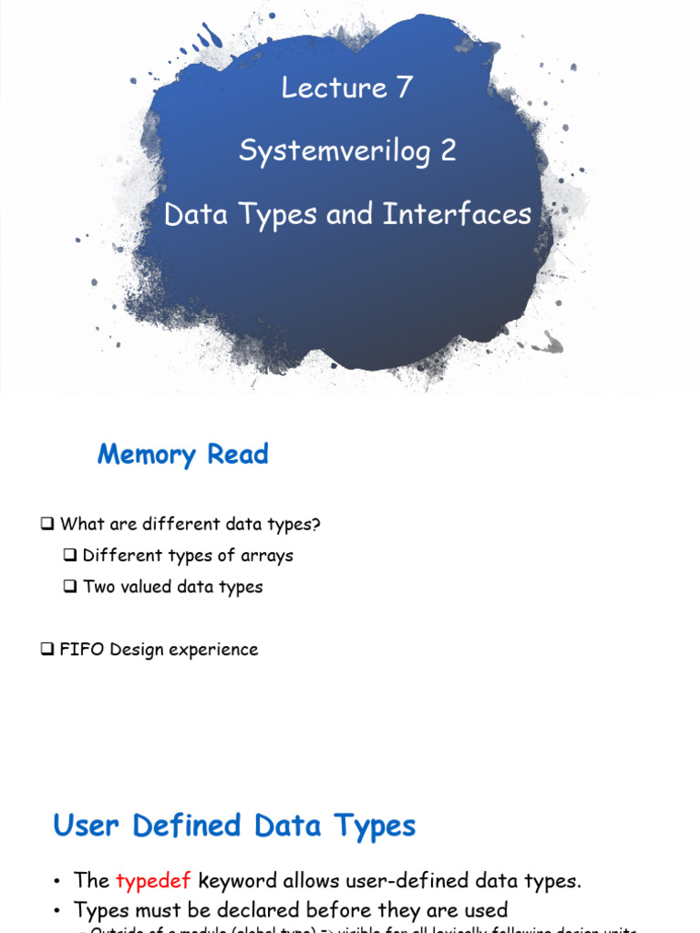 EE5530 Lecture7 Data Types | Download Free PDF | Computing | Software Engineering