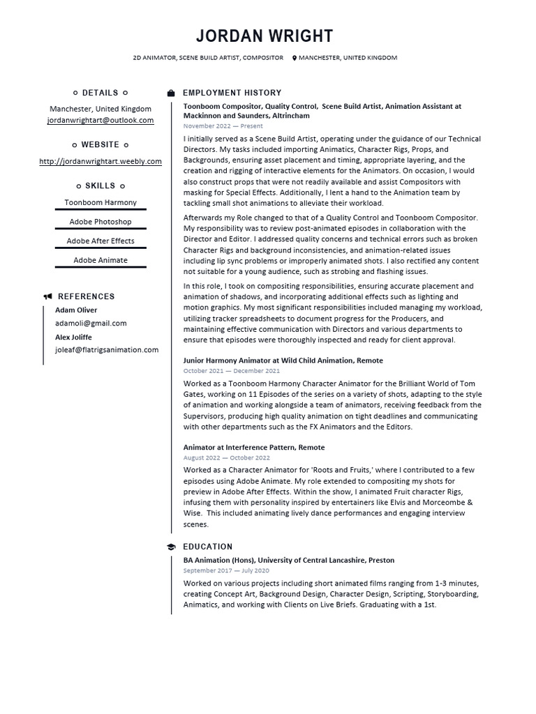 Jordan Wright CV 2023 | PDF