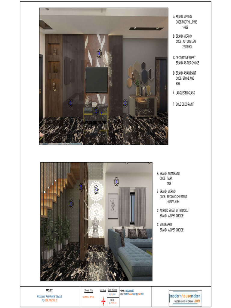 Living Room Material Detail | PDF | Plastic Arts | Decorative Arts