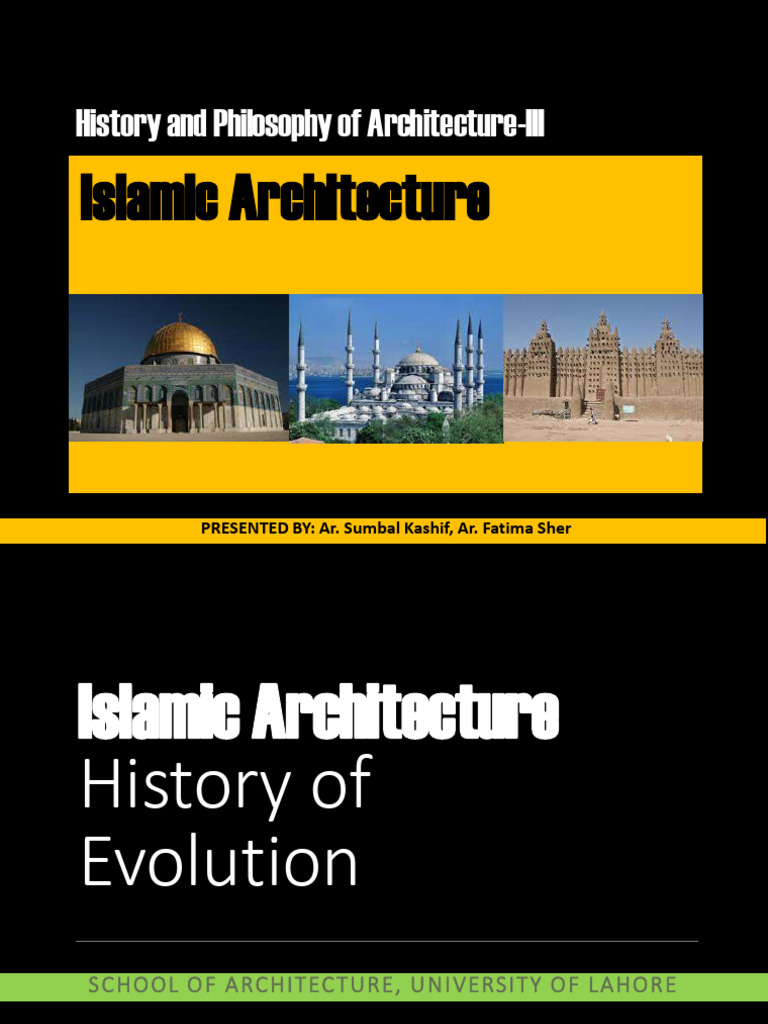 LEC 1 History of Evolution of Islamic Style | PDF | Caliphate | Arabian ...