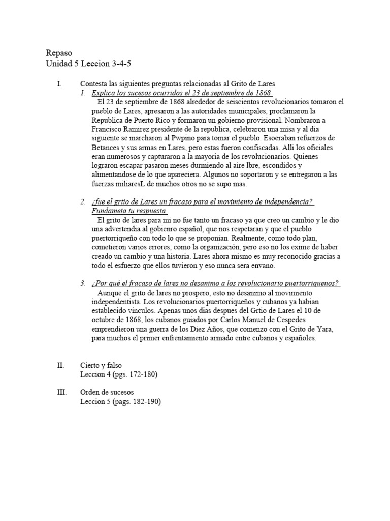 Grito de Lares: Historia y Contexto | PDF | Puerto Rico