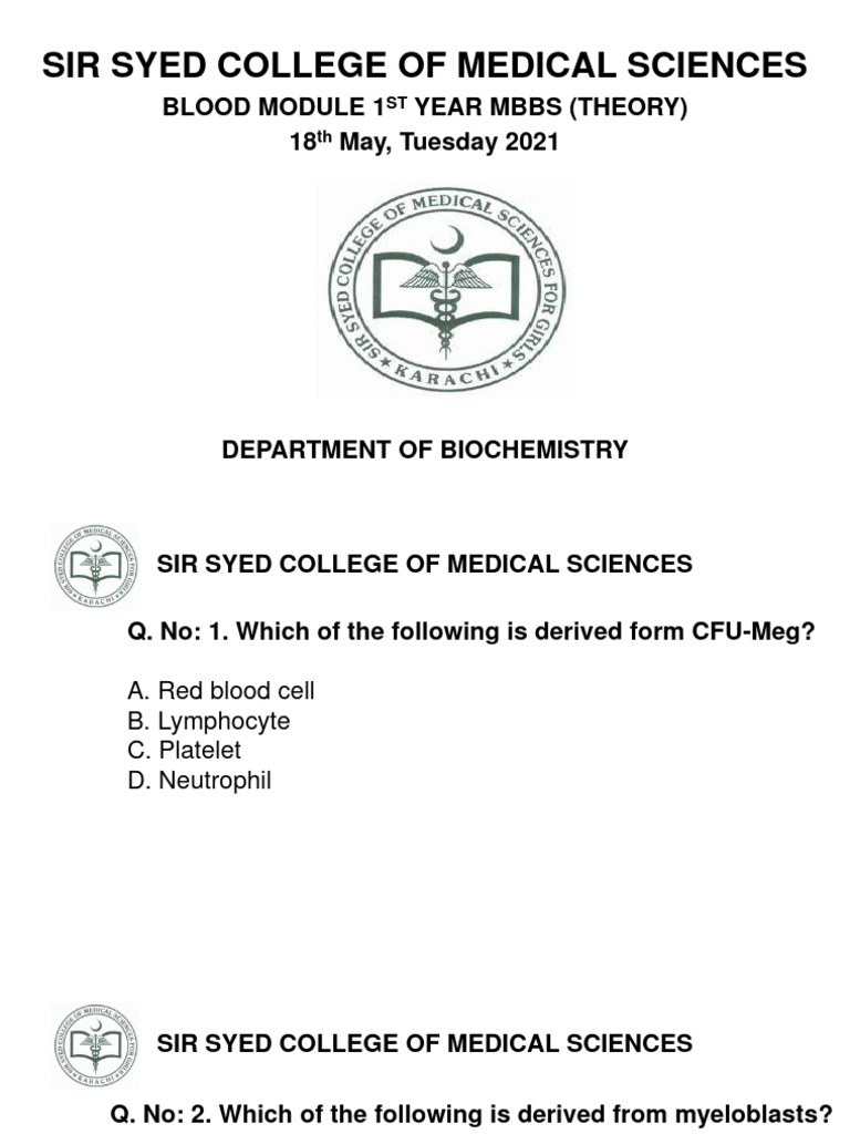 Blood Module Theory 18 05 21 Final | PDF | Coagulation | Lymphatic System