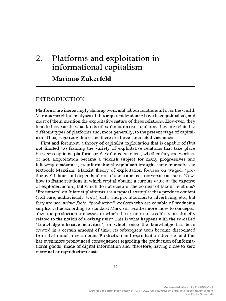 (978180220nick Srnicek Work and Labour Relations in Global Platform ...