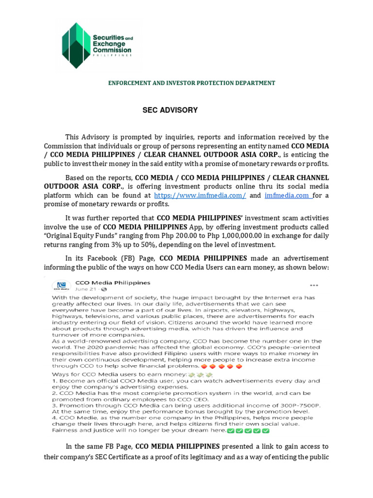 2023advisory CCO Media | PDF | Investing | Securities (Finance)