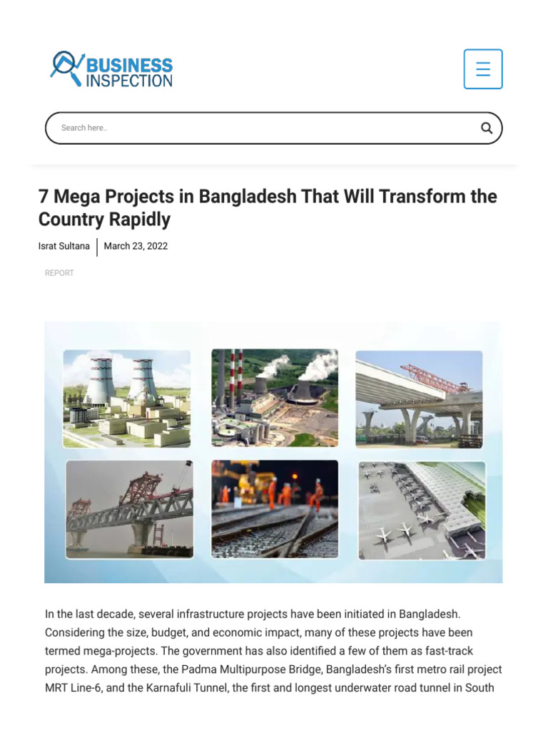 7 Mega Projects in Bangladesh That Will Transform The Country Rapidly ...