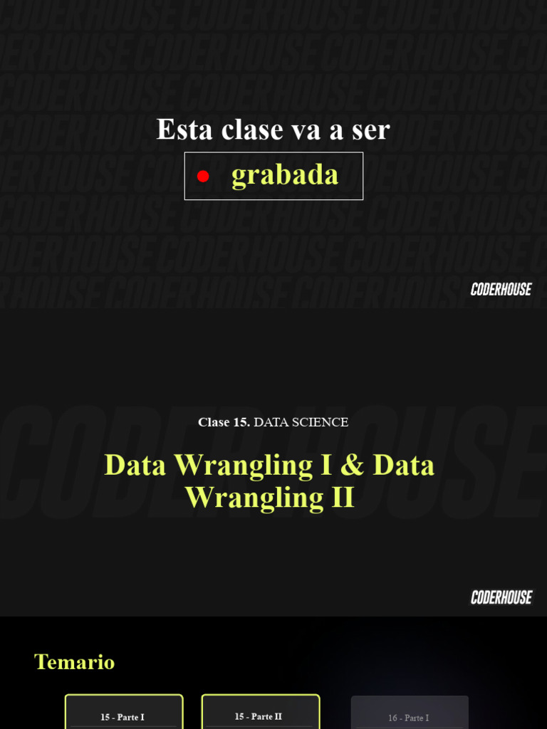 Clase 15 - Data Wrangling I y Data Wrangling II | PDF | Bases de datos | Informática