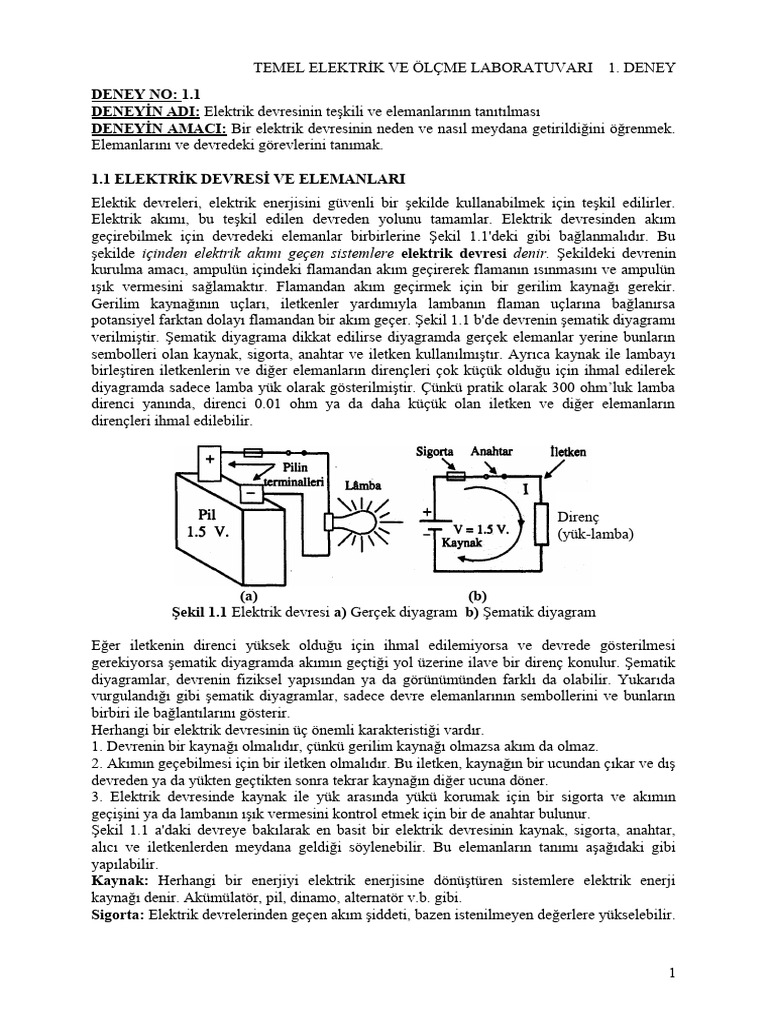 Deney 1 | PDF