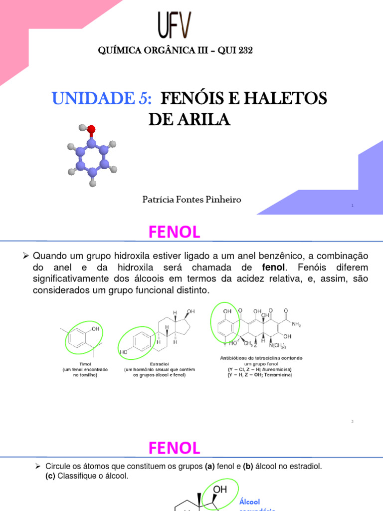 Fenóis - Química Orgânica | PDF | Aspirina | Aromaticidade