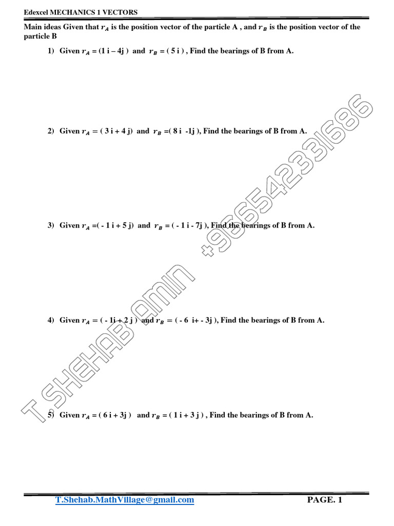 A.S M1 Vectors Main Ideas Introduction Orientation Basics | Download Free PDF | Velocity ...