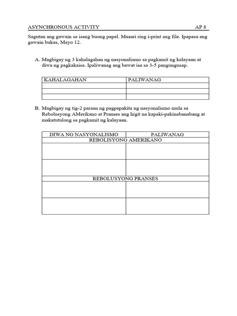 Asynchronous Activity AP 8 | PDF