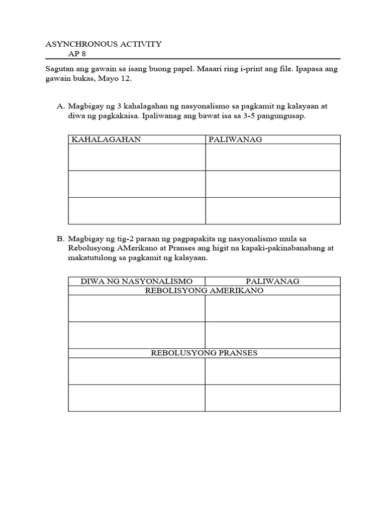 Asynchronous Activity AP 8 | PDF