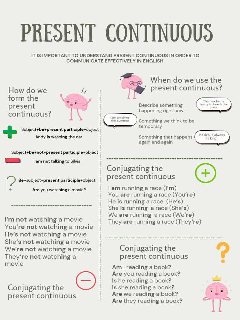 Present continuous | PDF