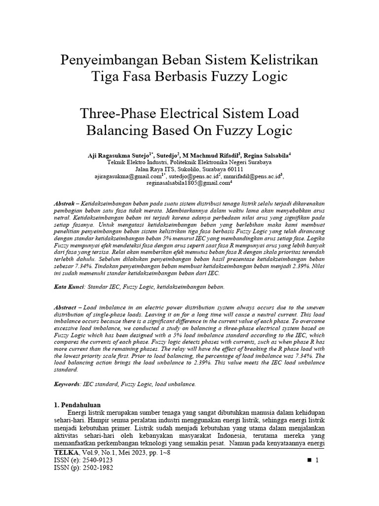 Penyeimbangan Beban Sistem Kelistrikan | PDF