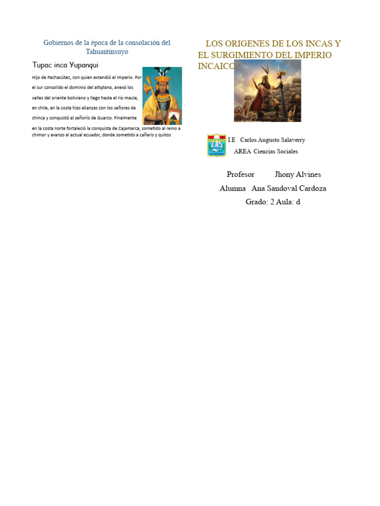 El Origen de Los Incas | PDF El Origen de Los Incas | PDF