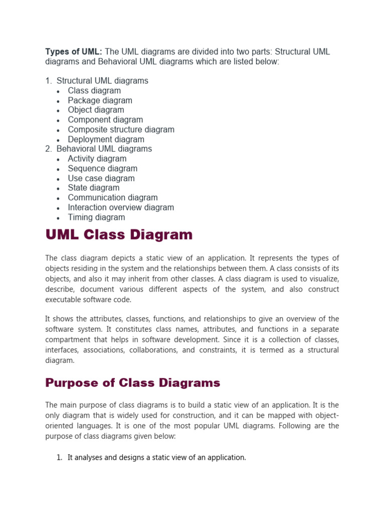 UML Diagram | Download Free PDF | Class (Computer Programming) | Inheritance (Object Oriented ...